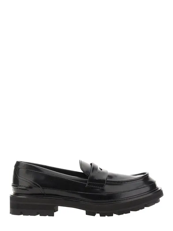 Alexander McQueen Leather Loafer - Black