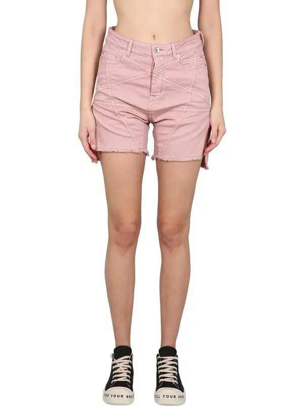 Rick Owens Denim Short - Pink