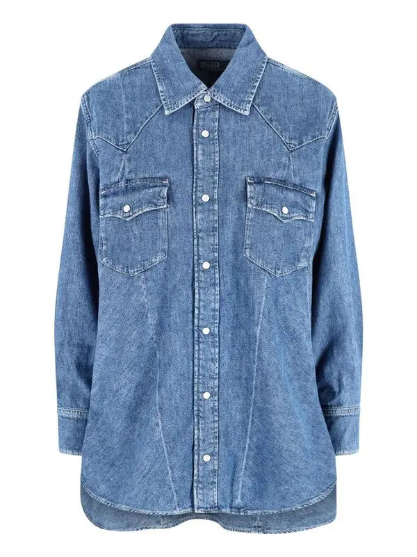 LEVI'S STRAUSS Western Denim Shirt - Blue