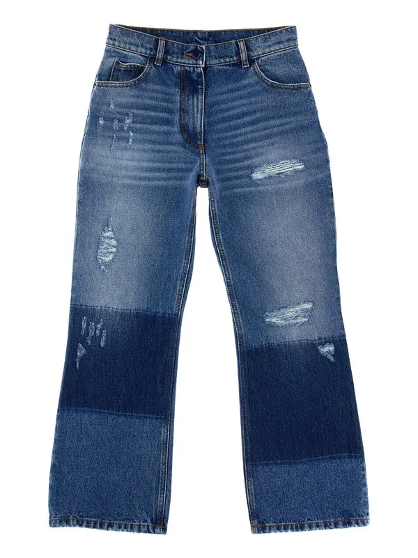 Moncler Jeans With Star Inlays - Denim