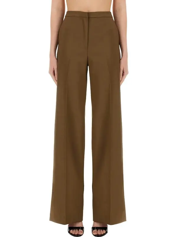 PT TORINO Diana Wide Leg Trousers - Brown