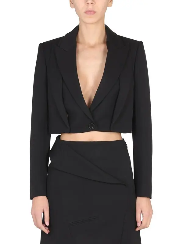 Alexander McQueen Cropped Jacket - Black