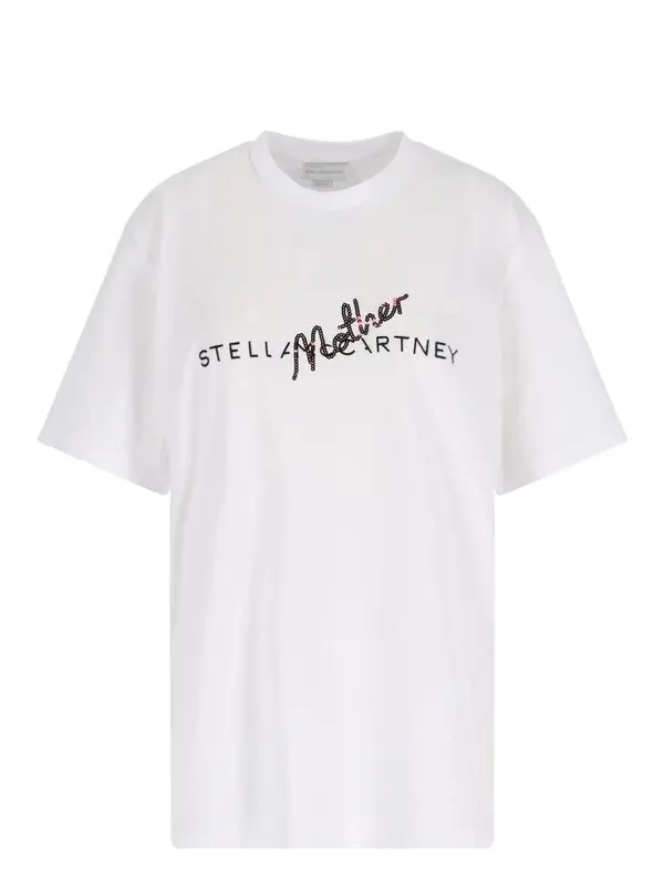 Stella McCartney Sequin Logo T-shirt - White