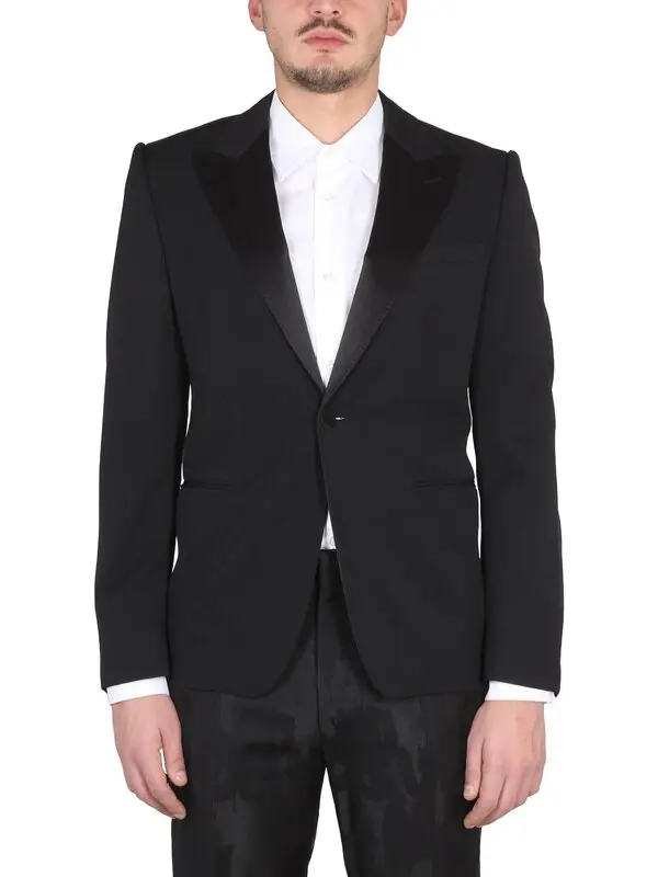 Alexander McQueen Single-breasted Suit Jacket - Black