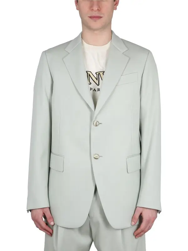 LANVIN Single-breasted Boxy Jacket - Green