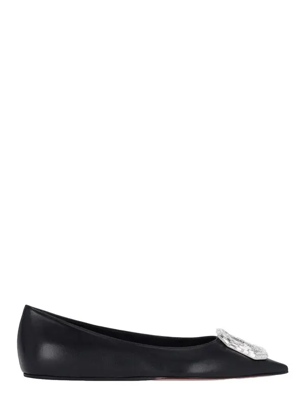 Amina Muaddi Camelia Ballet Flats - Black