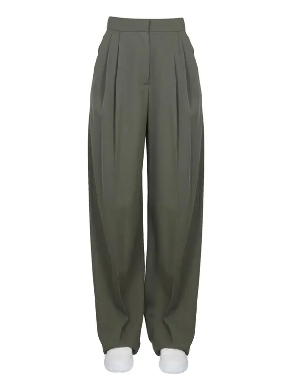 Alexander McQueen Wide Leg Trousers - Green