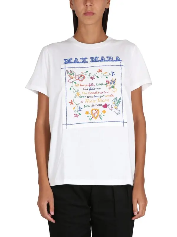 Max Mara Embroidered T-shirt - Ivory