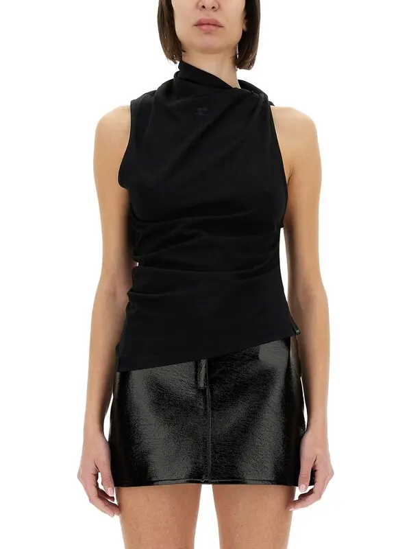 COURREGES Twisted Top - Black