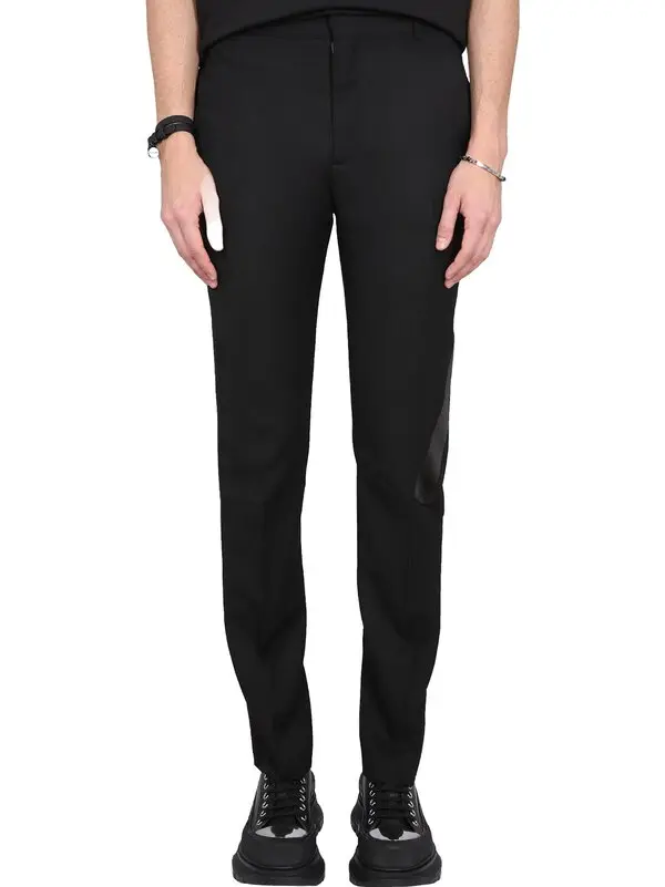 Alexander McQueen Virgin Wool Pants - Black