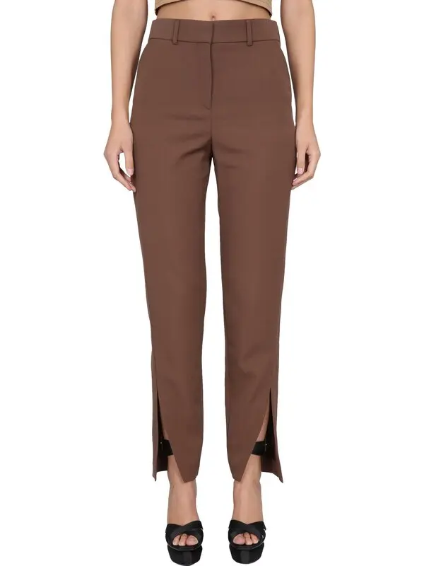 Balmain Tailored Wool Trousers - Brown