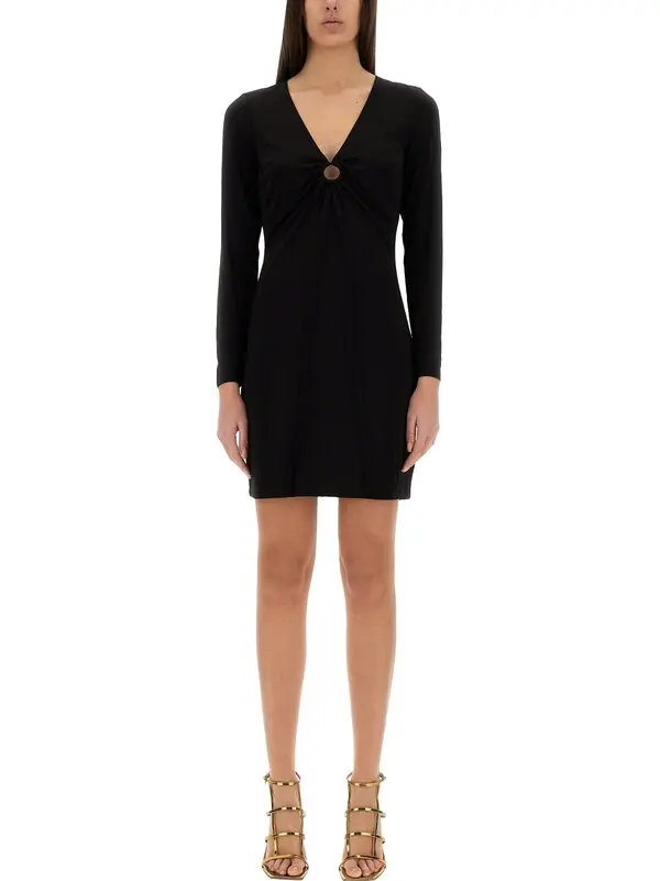 Michael Kors Jersey Dress With Drop Opening - Black