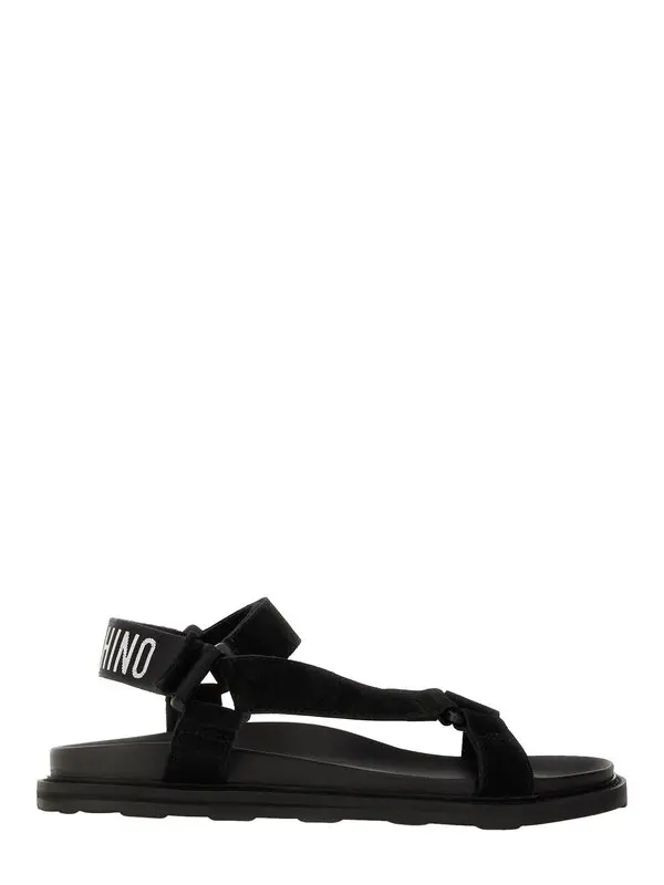 Moschino Logo Sandal - Black