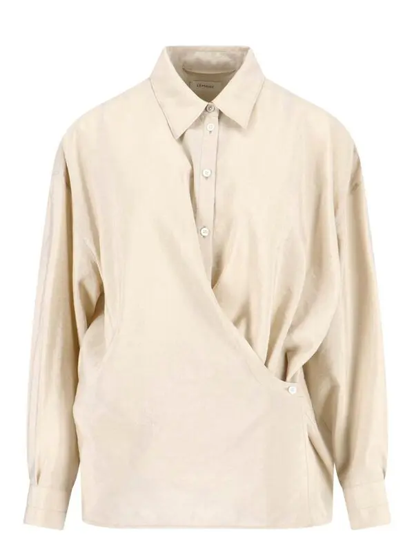 LEMAIRE Cotton And Silk Shirt - Cream
