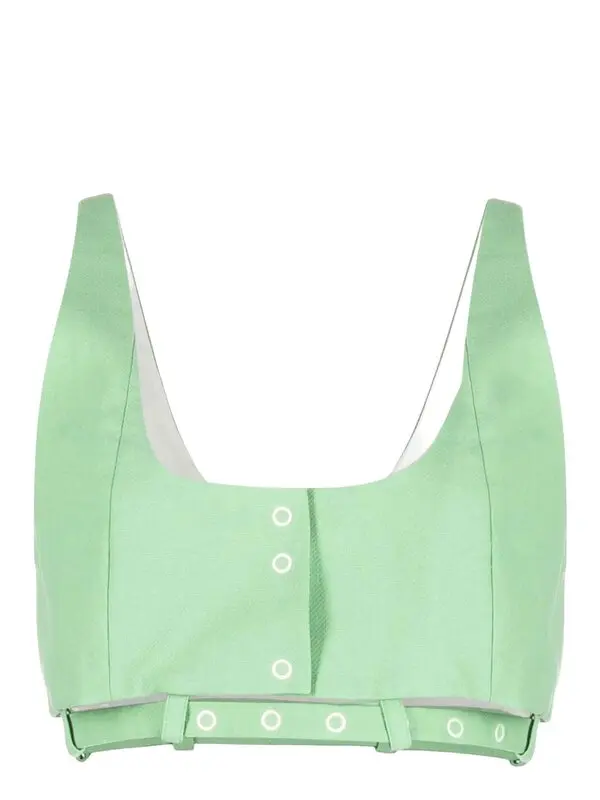 GANNI Cropped Top - Green