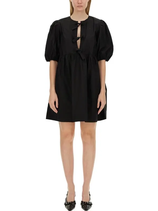 GANNI Short Dress - Black