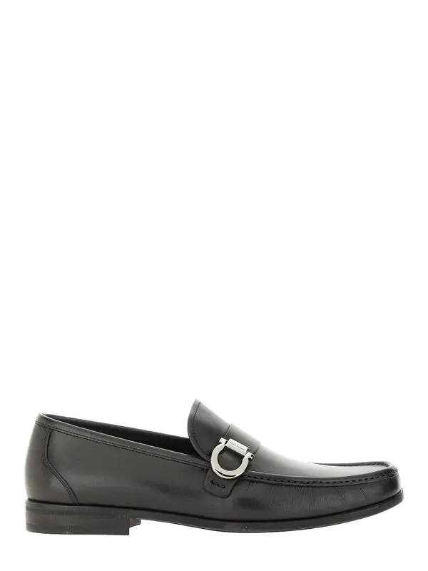 FERRAGAMO Moccasin Gancini - Dark Brown