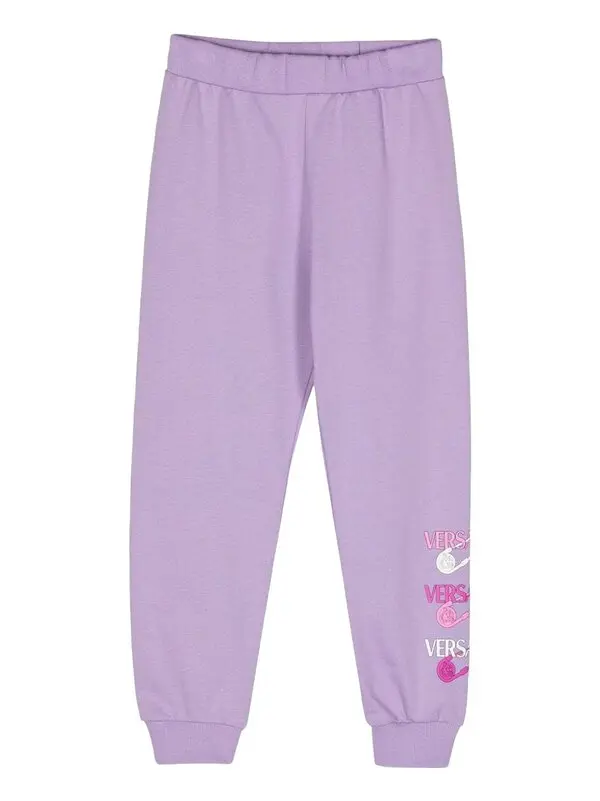 Versace Sweatpants With Logo - Lilac