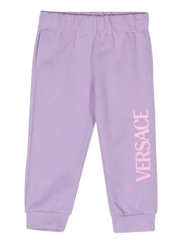 Versace Sweatpants With Logo - Lilac