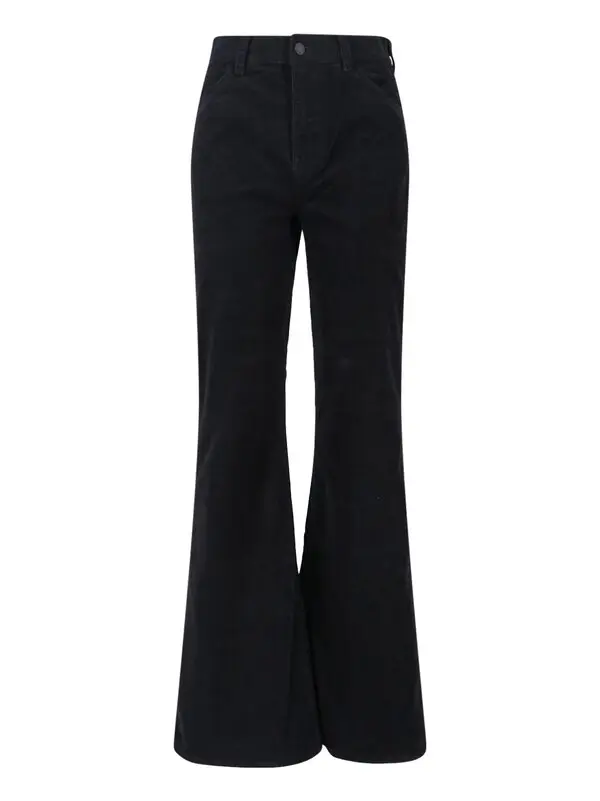 NILI LOTAN Bootcut Corduroy Trousers - Black