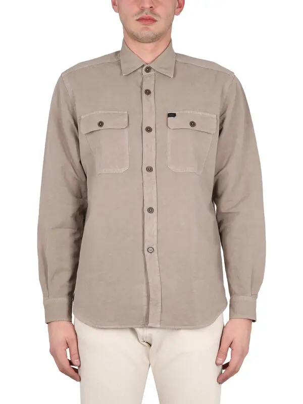 FAY Shirt With Pockets - Brown
