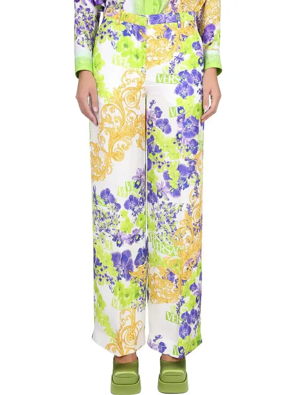Versace Baroque Printed Trousers - Multicolour