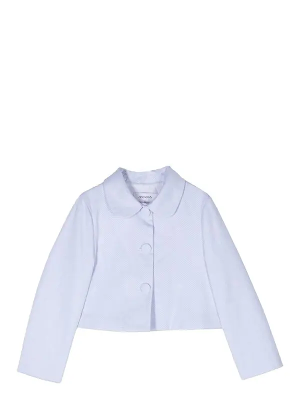 SIMONETTA Jacket With Collar And Button - Baby Blue