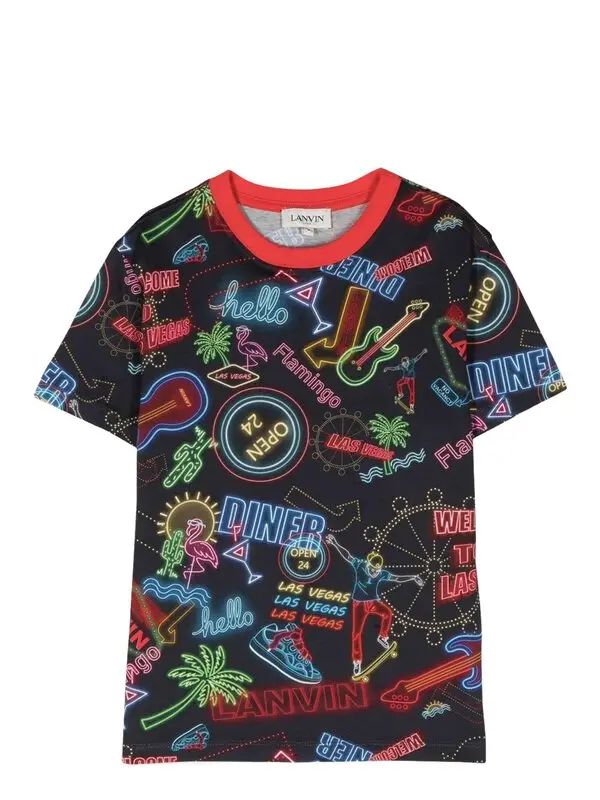 LANVIN Printed Jersey T-shirt - Multicolour