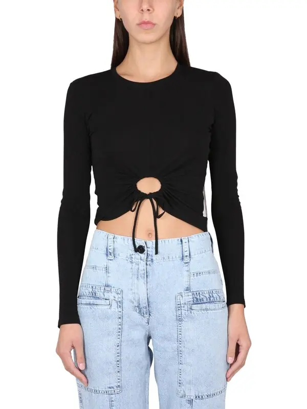 Proenza Schouler White Label Crepe Top - Black