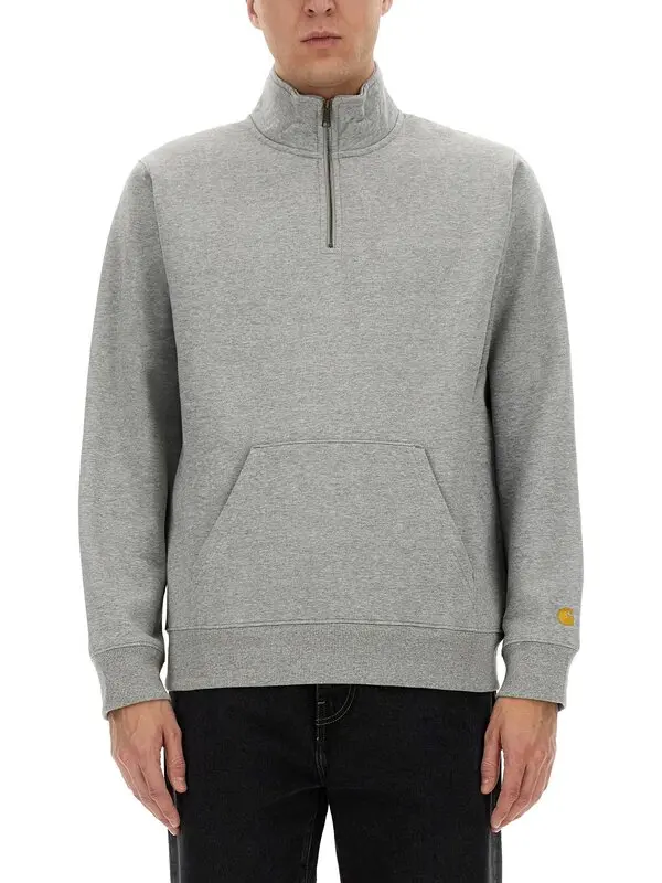 Carhartt Work In Progress Half Zip Sweatshirt - Grey