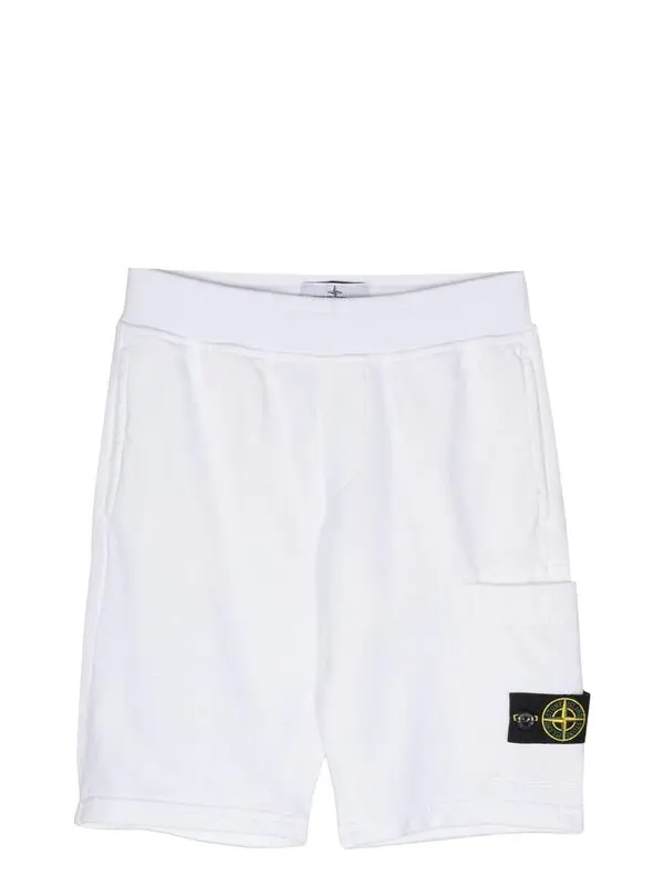 Stone Island Bermuda Sweatshorts - White
