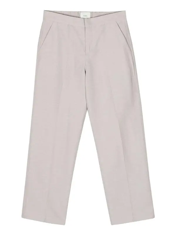 Fendi Plain Trousers - Beige