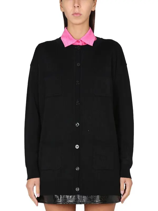Moschino Logo Cardigan - Black