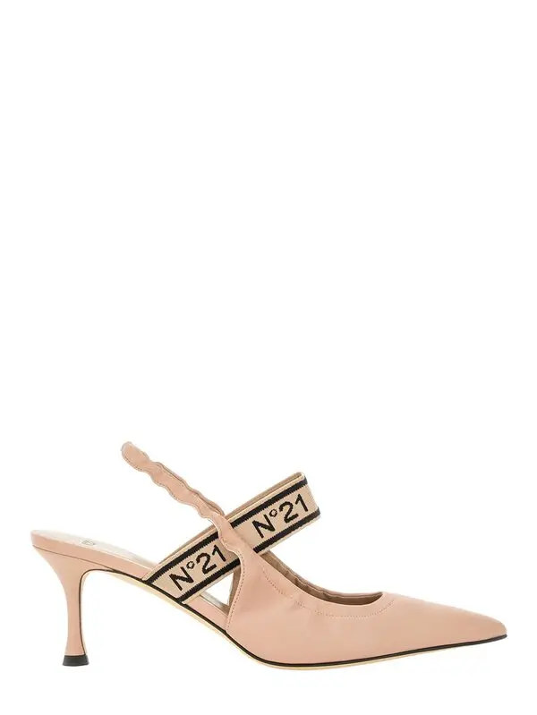 N°21 Slingback With Logo - Nude