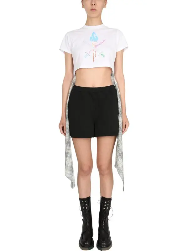 Opening Ceremony Word Torch Hybrid T-shirt - White