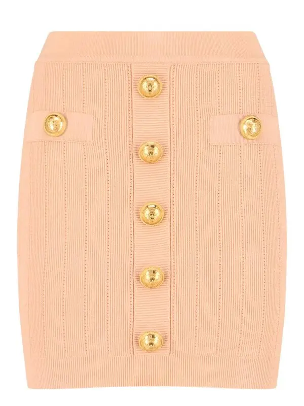 Miu Miu Knitted Mini Skirt - Pink