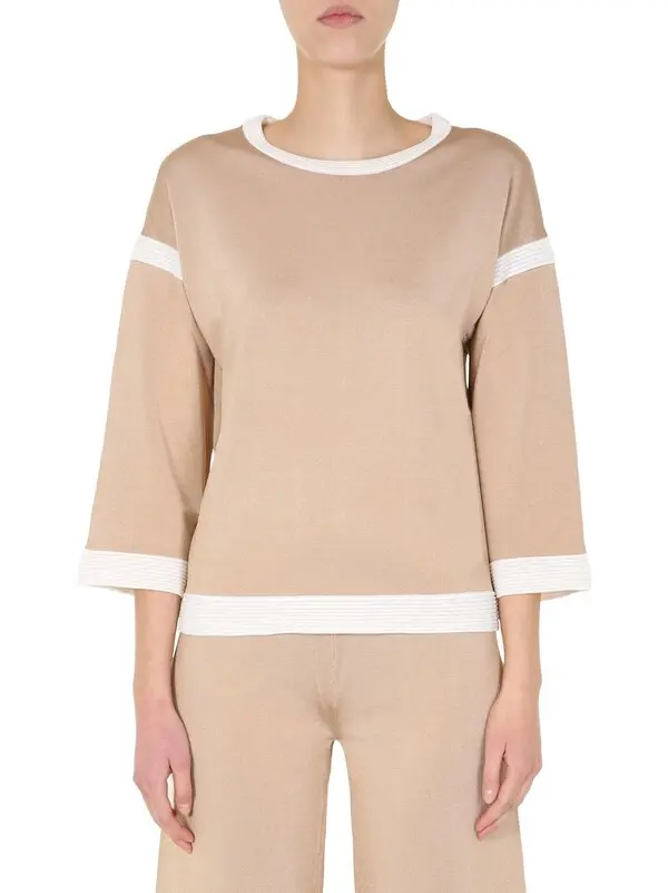 Moschino Round Neck Sweater - Beige