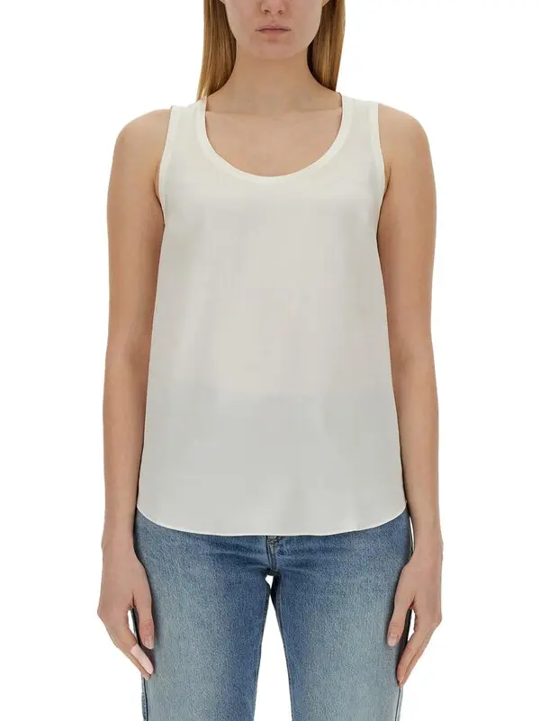 Brunello Cucinelli Satin Top - Ivory