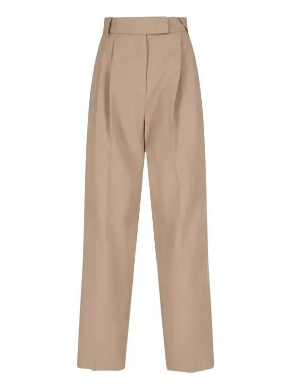 THE FRANKIE SHOP Bea Straight Leg Trousers - Beige