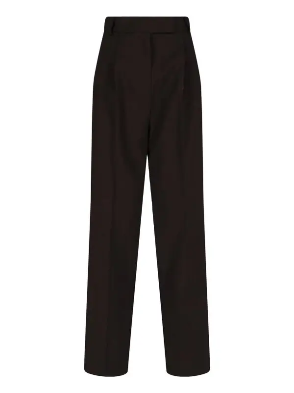 THE FRANKIE SHOP Bea Straight Leg Trousers - Brown