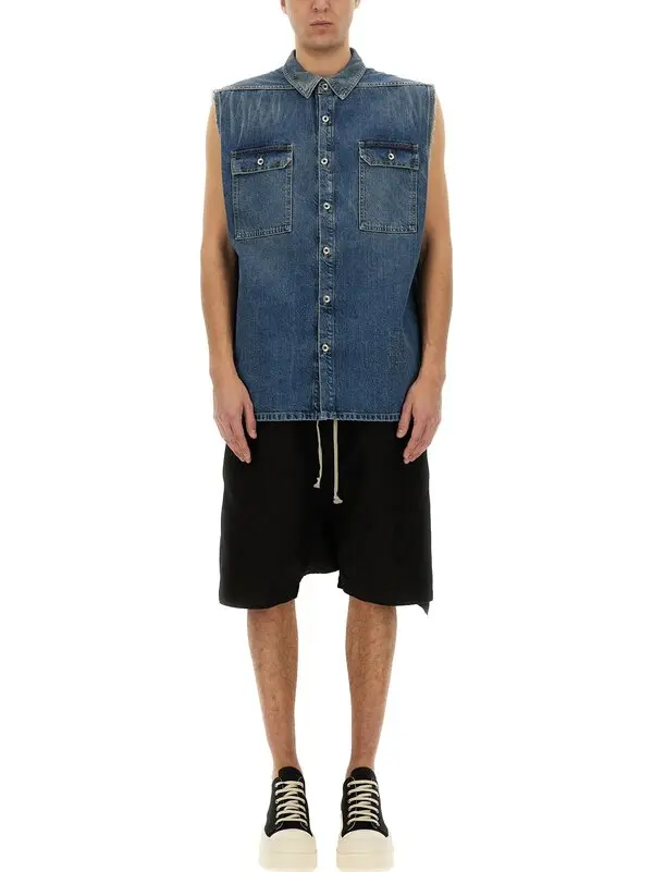 Rick Owens Outershirt Jumbo Tommy - Denim