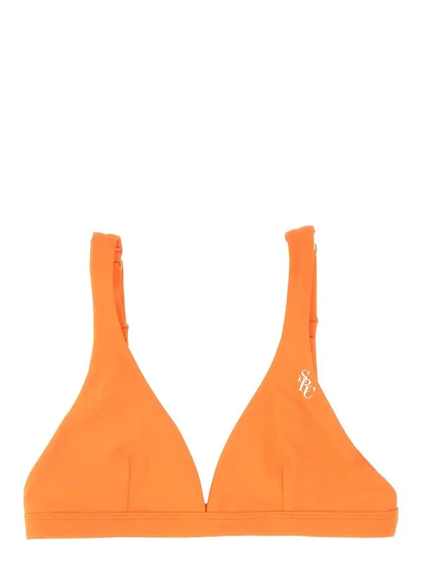 SPORTY & RICH Triangle Bikini Top - Orange