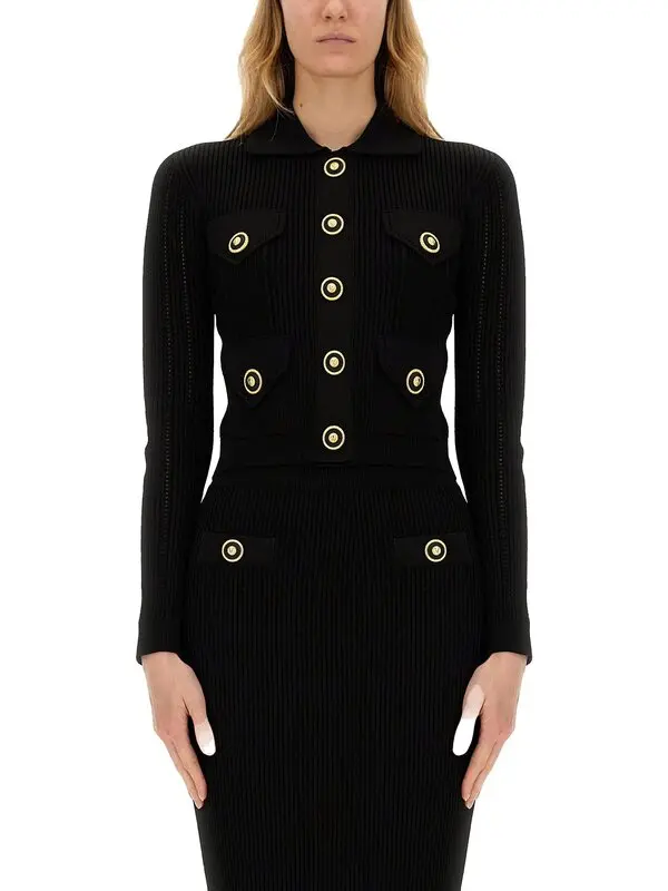Balmain Knitted Cardigan - Black