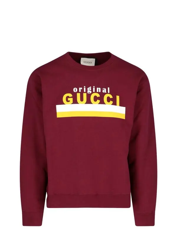 Gucci Logo Print Sweatshirt - Red
