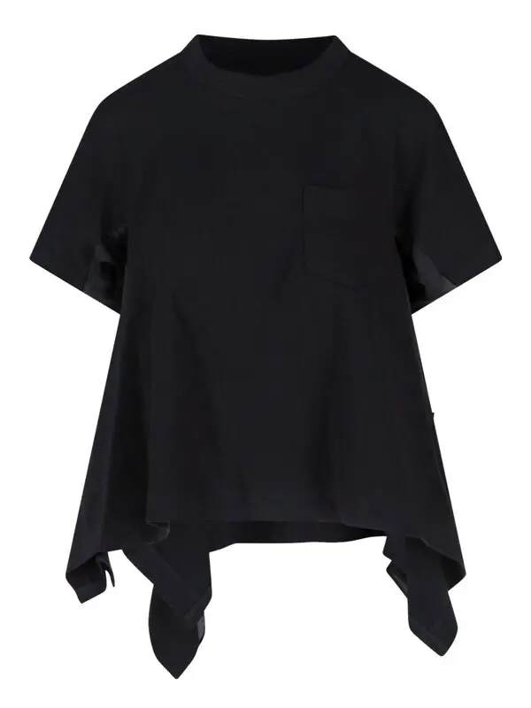 Sacai Asymmetric T-shirt - Black