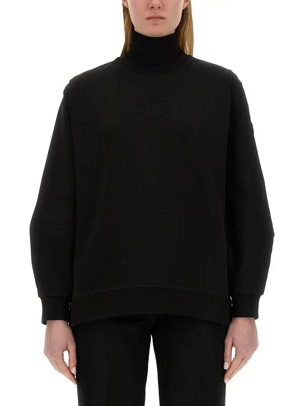 Moncler Crewneck Logo Sweatshirt - Black