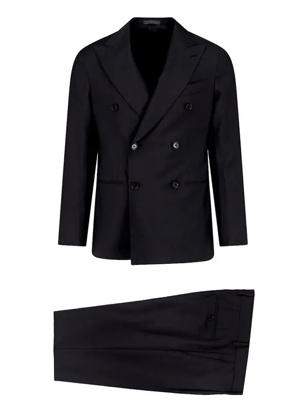 Aspesi Double-breasted Suit - Black