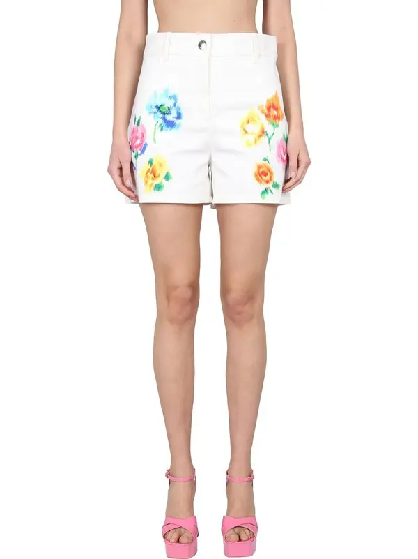 Moschino Broderie Anglaise Flower Shorts - White