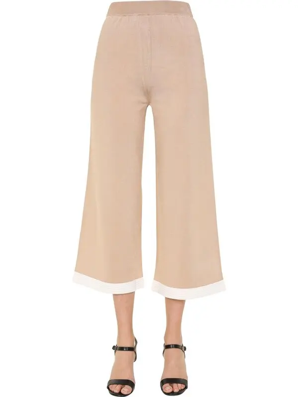 Moschino Cropped Trousers - Beige