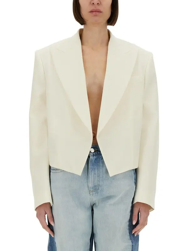 Stella McCartney Cropped Blazer - White